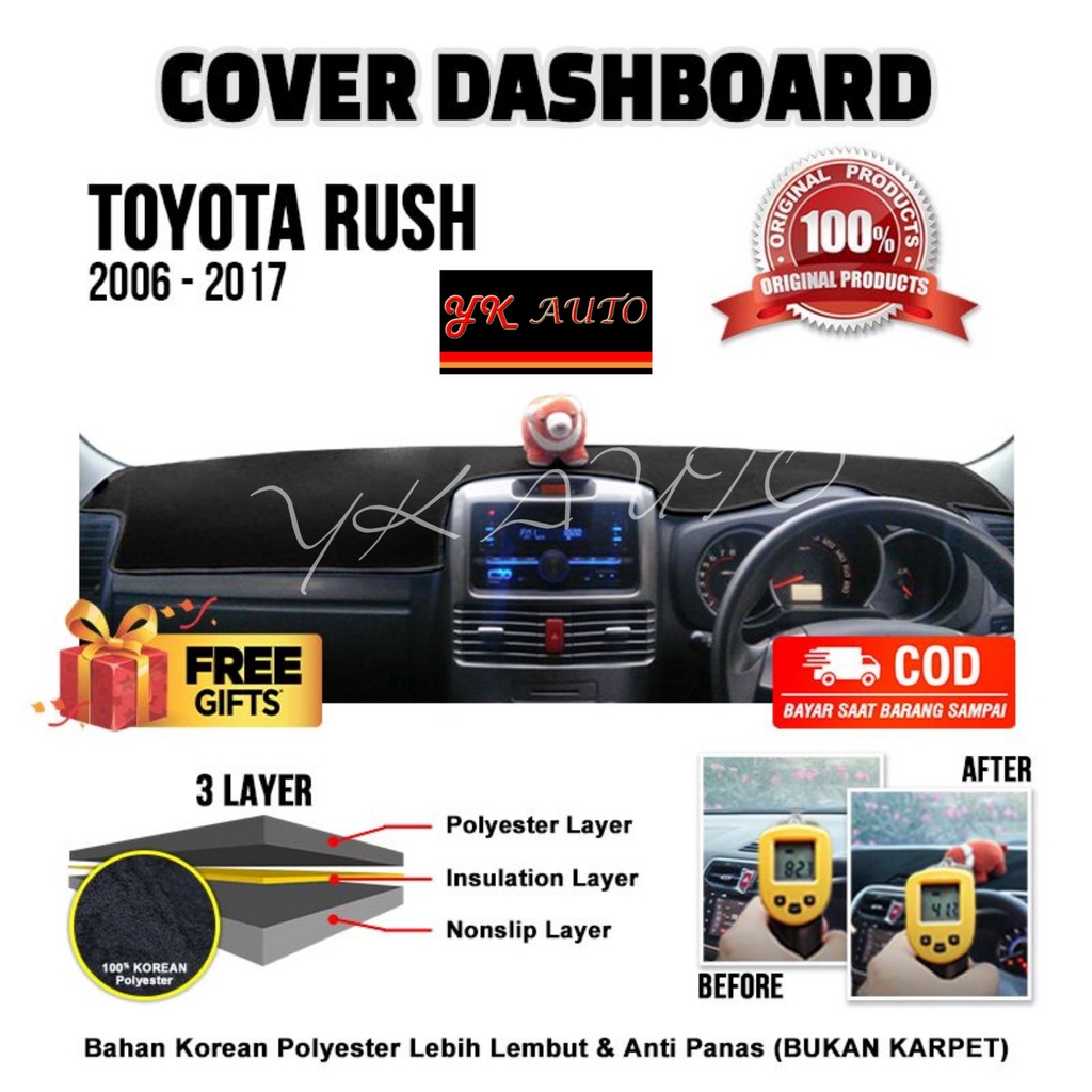 Jual Cover Dashboard Premium Toyota Rush Gen1 Cover Dasboard Rush Gen1 ...