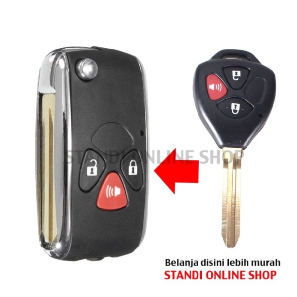 Jual New Casing Kunci Lipat FlipKey Rumah Kunci Toyota Innova Fortuner ...