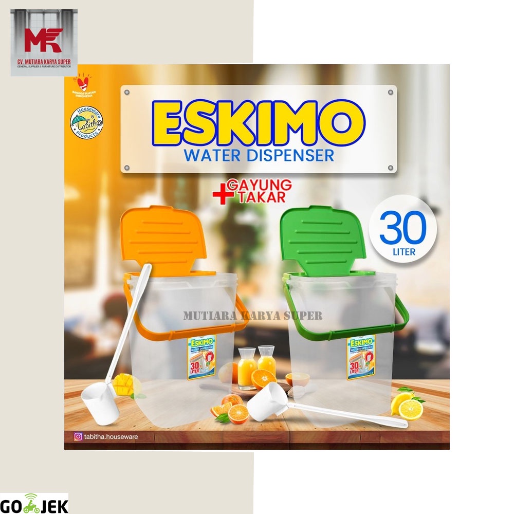 Jual Tempat Es Buah | Water Dispenser + Gayung Takar Eskimo Tabitha ...