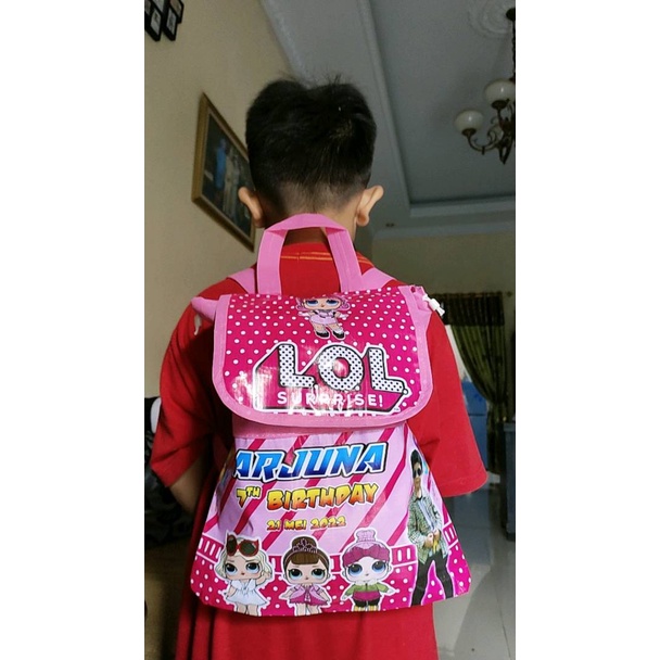 Jual Goodie Bag Tas Souvenir Ultah Ransel CUSTOM Gemblok Punggung Anak ...