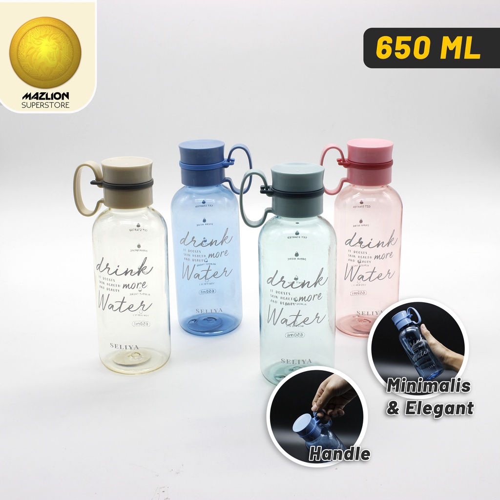 Jual Botol Minum Drink More Water Bening 650 ml - Botol Minuman ...