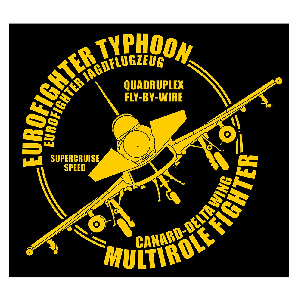 Jual Typhoon Eurofighter Fighter Aircraft Double Lines Cutting Sticker ...
