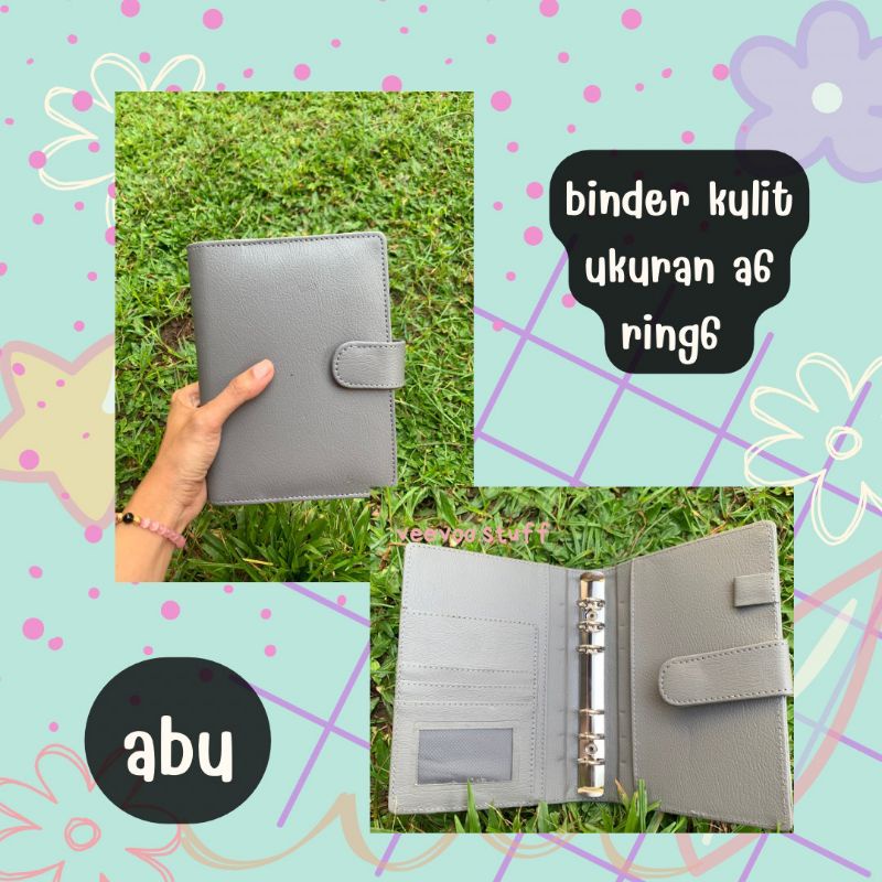 Jual BINDER A6 RING 6 || BINDER POLOS BINDER KULIT A6 | Shopee Indonesia
