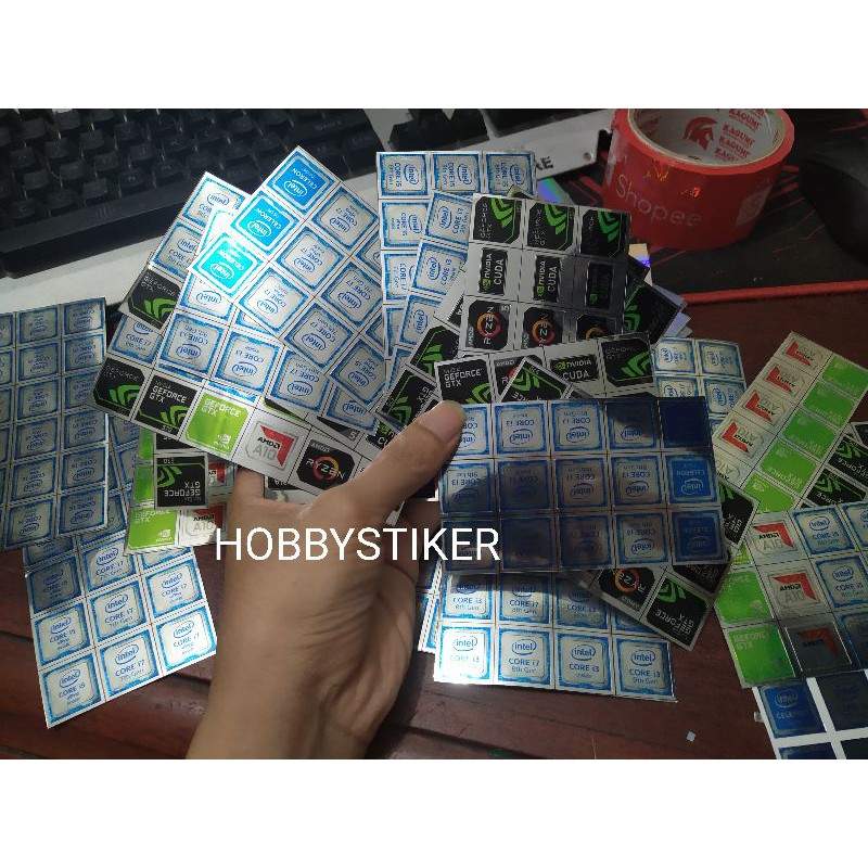 Jual Stiker laptop notebook pc komputer core i3 i5 i7 nvidia amd ...