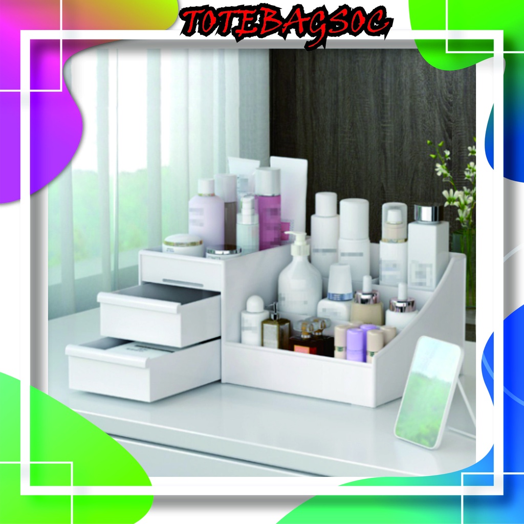 Jual (RANDOM) rak kosmetik 2 susun Domi | Shopee Indonesia