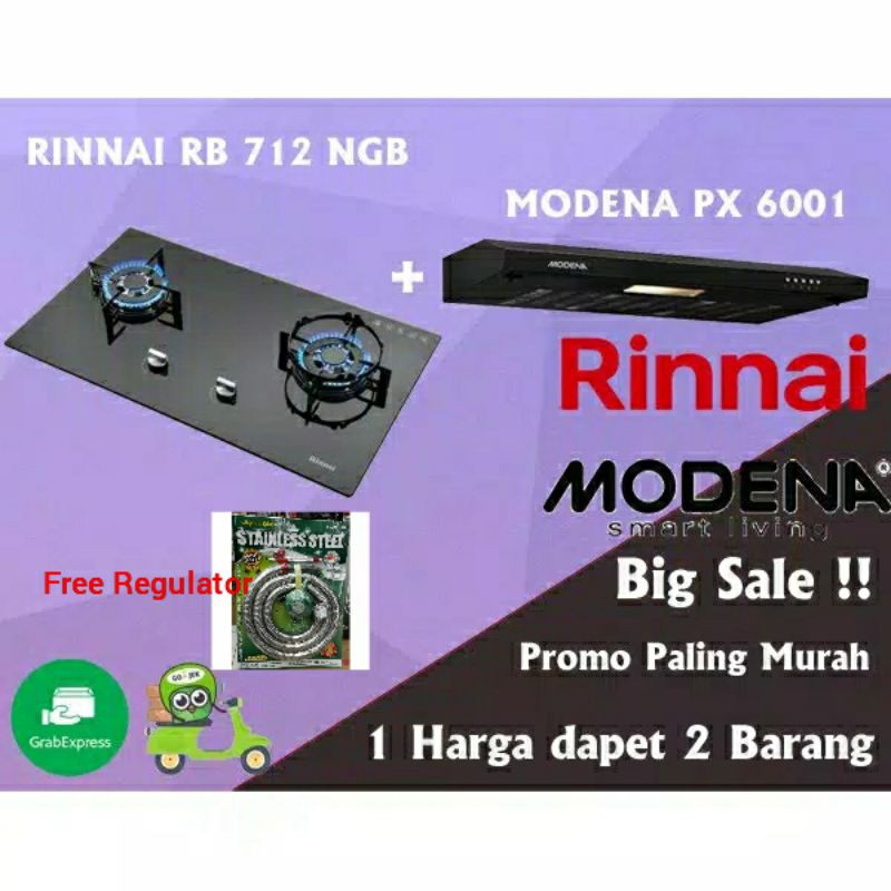 Jual Paket Kompor Tanam RB 772 ROG + Cooker Hood Modena PX 6001 Free Regulator | Shopee Indonesia
