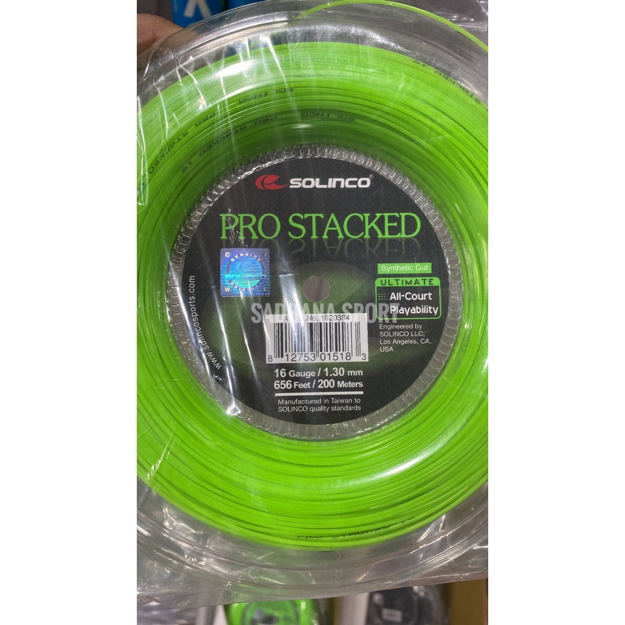 Jual Senar Raket Tenis Solinco PRO STACKED 16G/1.30mm 12m | Shopee ...