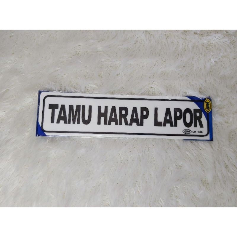 Jual Label Akrilik GM Kecil /Acrylic Receptionist/Kasir/Tamu Harap ...