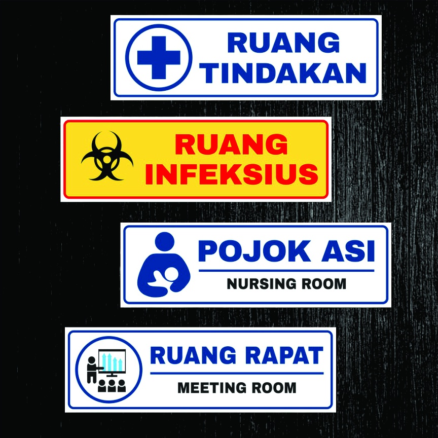 Jual Sticker Klinik Harap Tenang / Ruang Tunggu / Ruang Periksa / Ruang ...