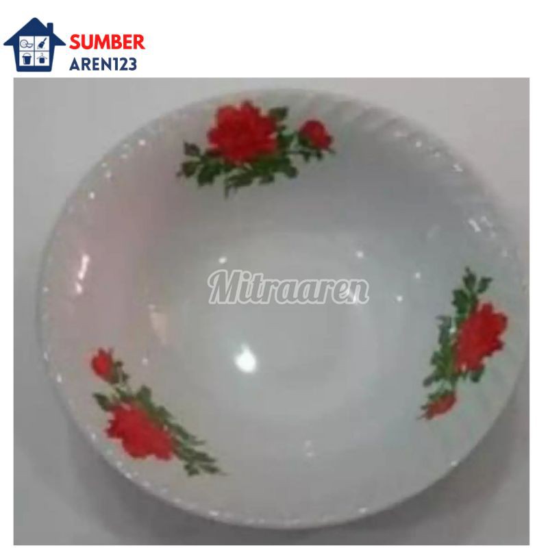 Jual Mangkok Keramik Motif Bunga Mangkok Rose Classik Murah | Shopee ...