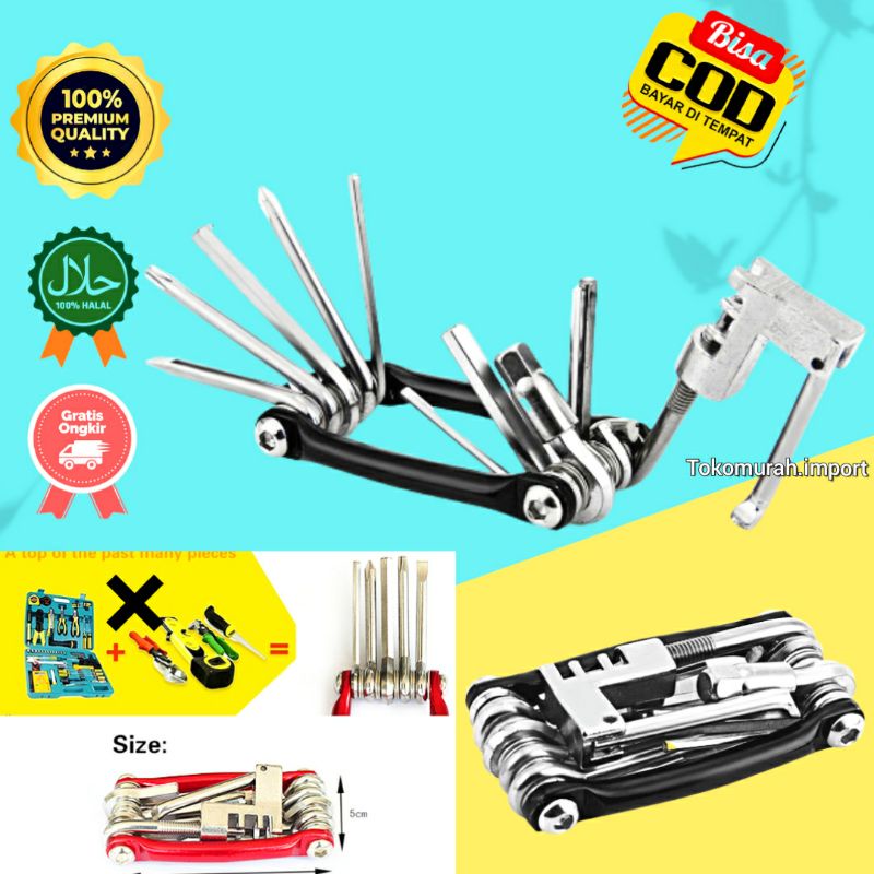 Jual Obeng Set Sepeda Motor Praktis Multifungsi Serbaguna | Shopee ...
