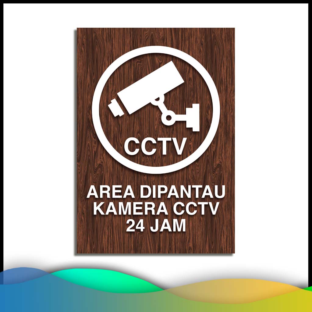 Jual Sign Board Akrilik CCTV 24 Jam / Sign Acrylic CCTV 24 Jam Murah ...