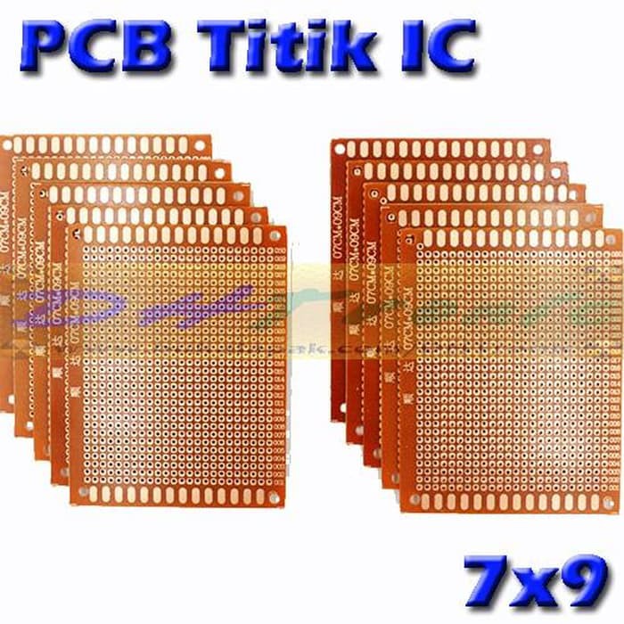 Jual 7X9 Cm Pcb Titik Lubang Ic ( Matrix Circuit Board Bakelite Solder ...