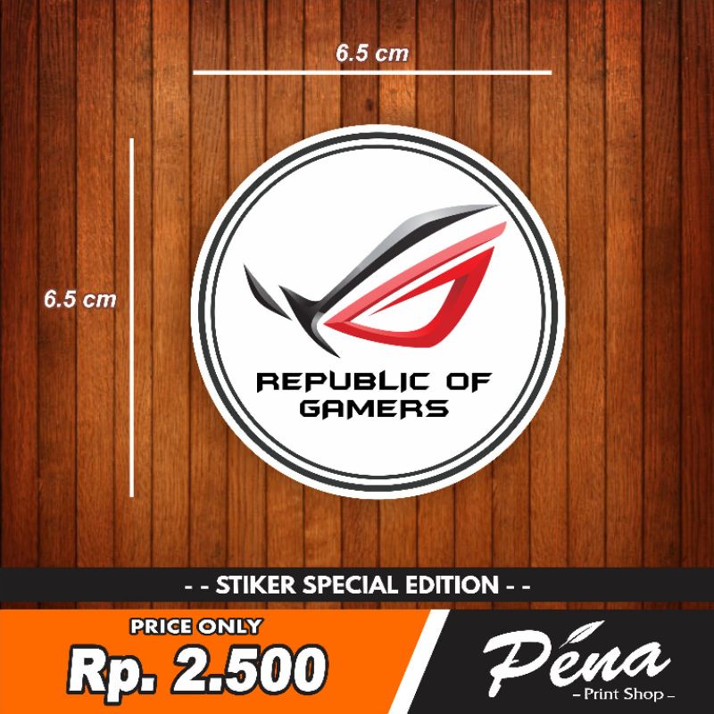 Jual Sticker Stiker ROG Republic Of Gamers Keren | Shopee Indonesia