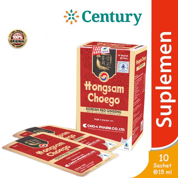 Jual Hongsam Choego Korean Red Ginseng 1 Box isi 10 Sachet/Ginseng Merah Korea/Stamina/Daya ...