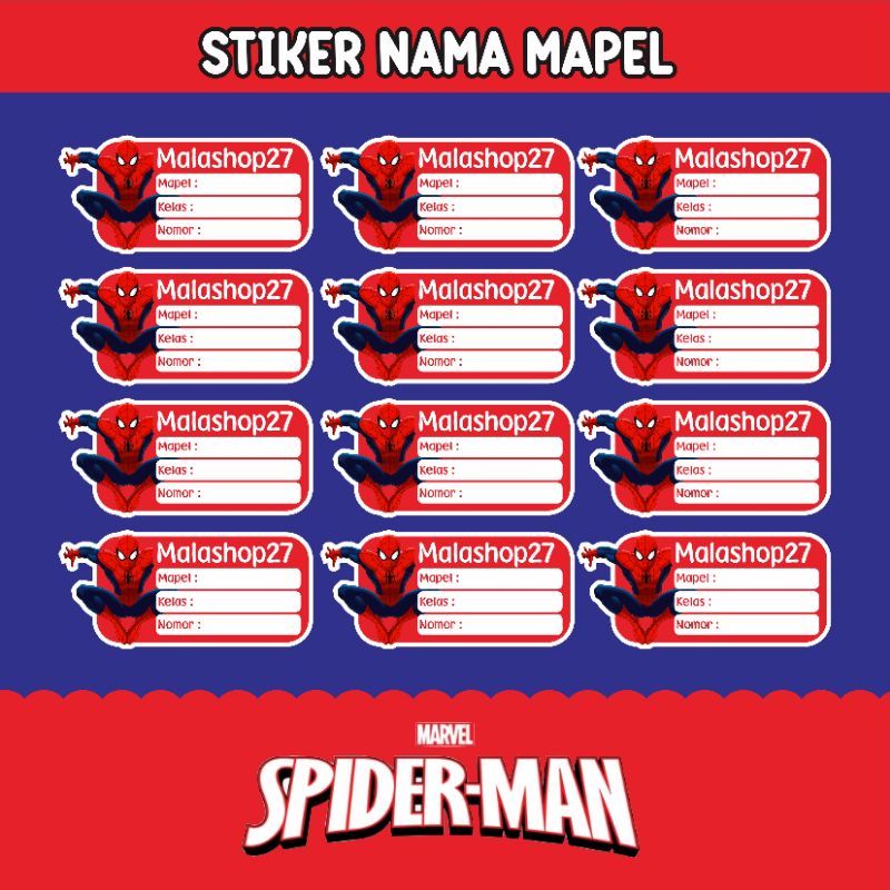 Jual Stiker Buku Pelajaran Custom Nama / Custom Book Name Sticker ...