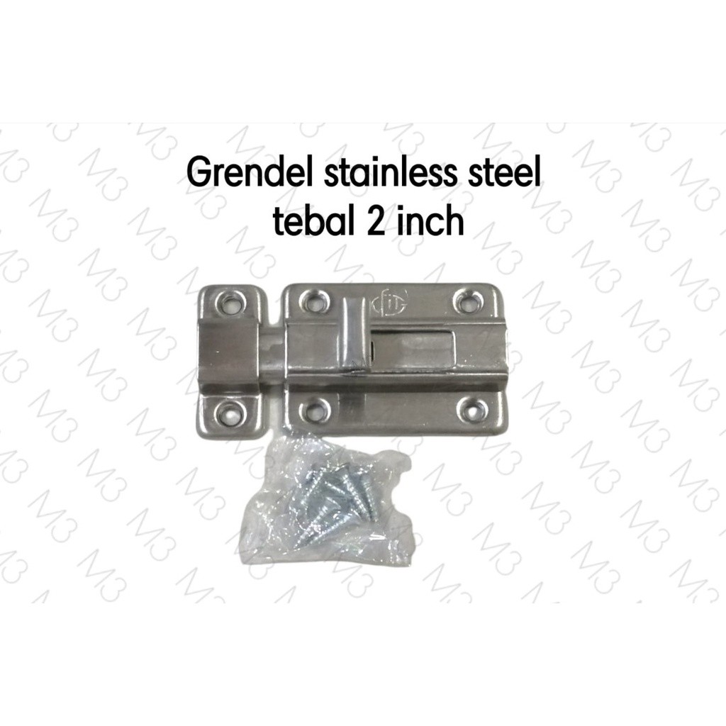 Jual GRENDEL STAINLESS STEEL / GRENDEL PINTU / GRENDEL JENDELA 2 INCH 3 ...