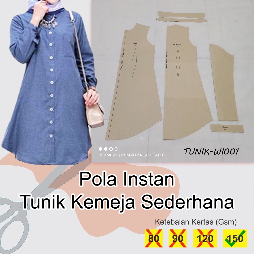 Jual Pola Tunik Dewasa - Pola Instan Tunik Wanita Dewasa | Shopee Indonesia