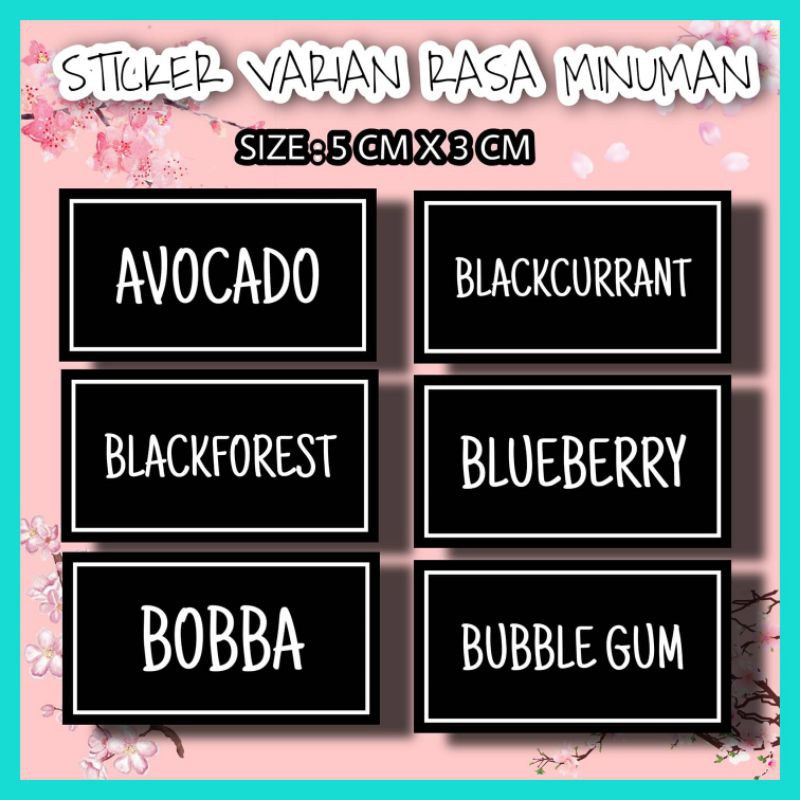 Jual STIKER LABEL PRODUK KEMASAN / STIKER BOTOL VARIAN RASA MINUMAN ...