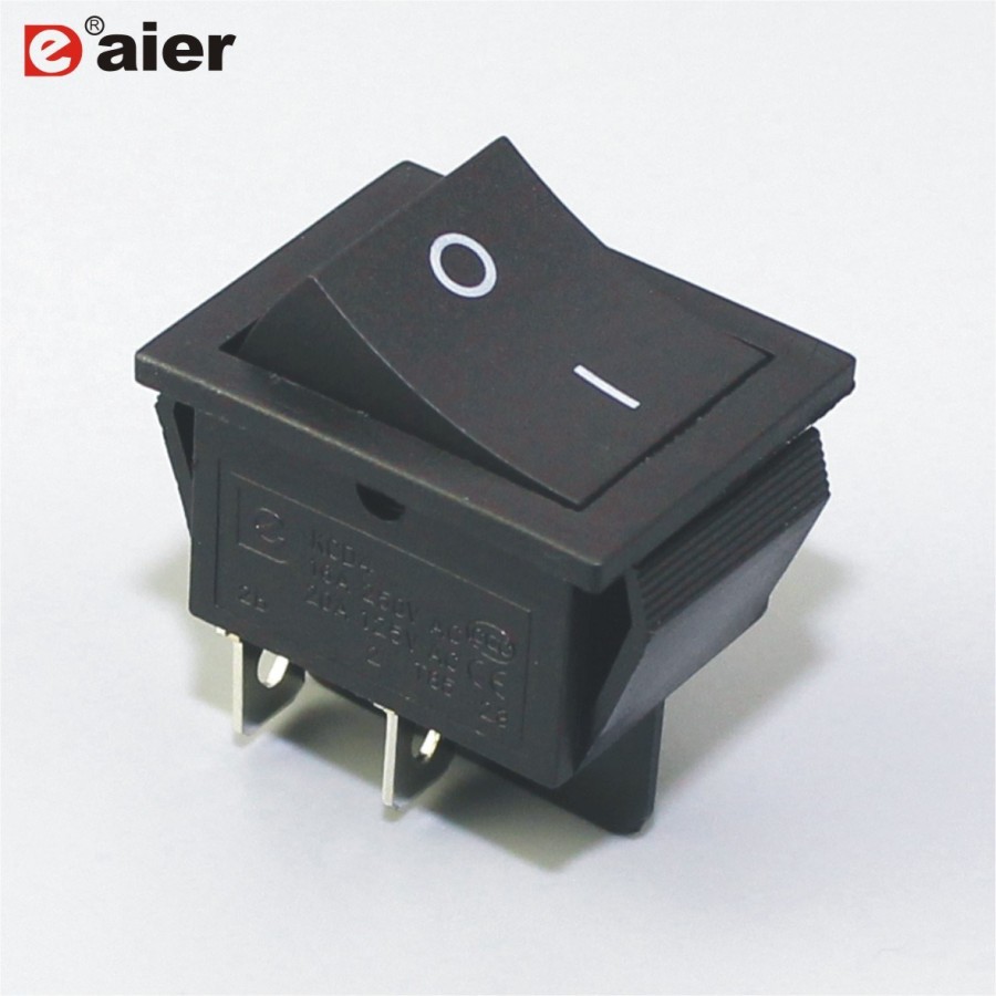Jual Rocker Switch Power Hitam 4 Pin Kaki Saklar On Off 4Pin 4P Besar ...