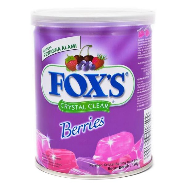 Jual Permen FOXS FOX FOX'S Tin Crystal Clear Candy Kaleng - Berries 180 ...