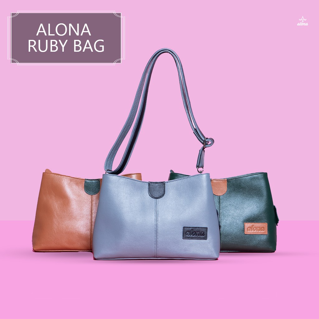 Jual Tas Selempang Wanita Alona Ruby Bag Kulit Asli Original Alona Leather | Shopee Indonesia