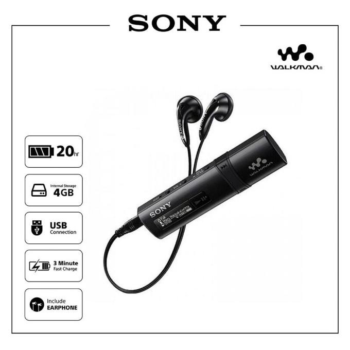 Jual SONY NWZ-B183F Black Walkman MP3 Player / NWZ B183 / B183F ...