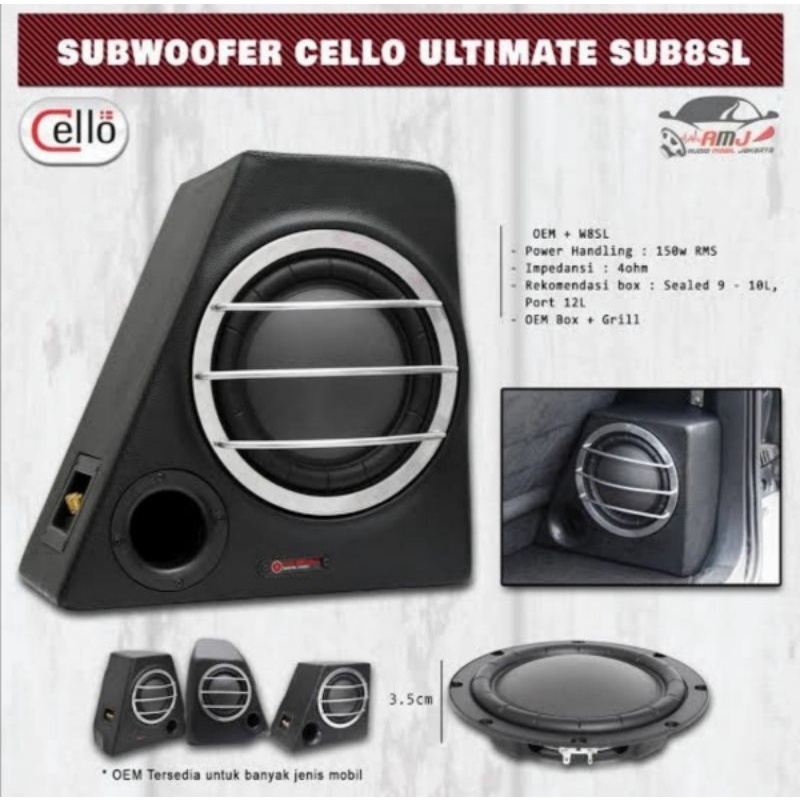 Jual Paket Monoblock Cello Subwoofer Ultimate Boxport OEM HRV BRV BRIO ...