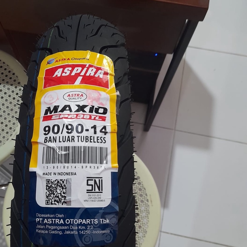 Jual Ban Luar Belakang Aspira 90 / 90 Ring 14 Beat Vario Scoopy Maxio SPR 38 TL TUBLES Type ...