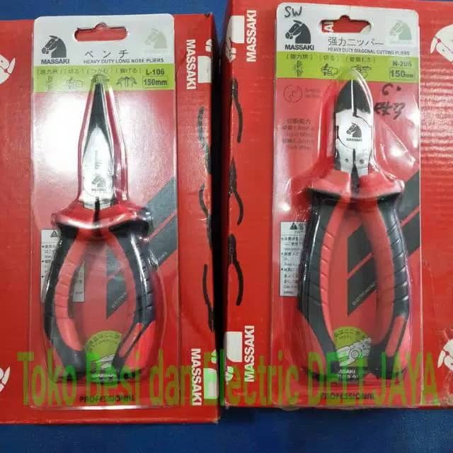 Jual Tang Potong Tang Lancip Tang runcing Tang Buaya 6 inch MASSAKI ...