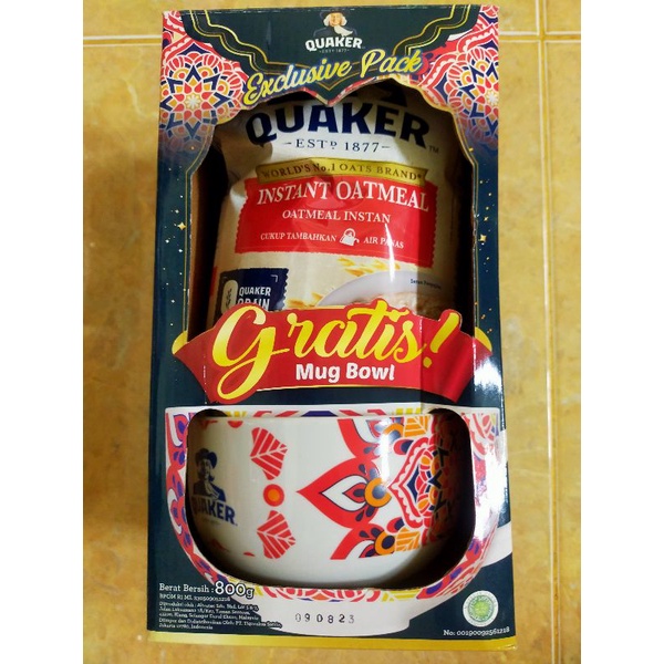 Jual Quaker Instant Oatmeal 800 Gram Free Bowl | Shopee Indonesia