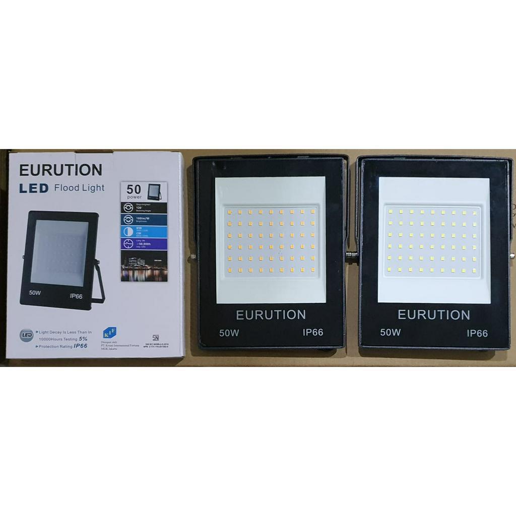 Jual Lampu LED Sorot 50 watt 50 W EURUTION Flood light LED 50W 220V Outdoor | Shopee Indonesia