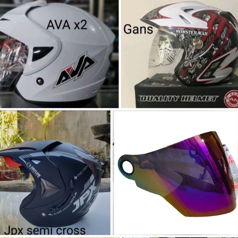 Jual kaca helm AVA JPX DOBLE VISOR Gans topi G2 inovator G2 Terminator ...