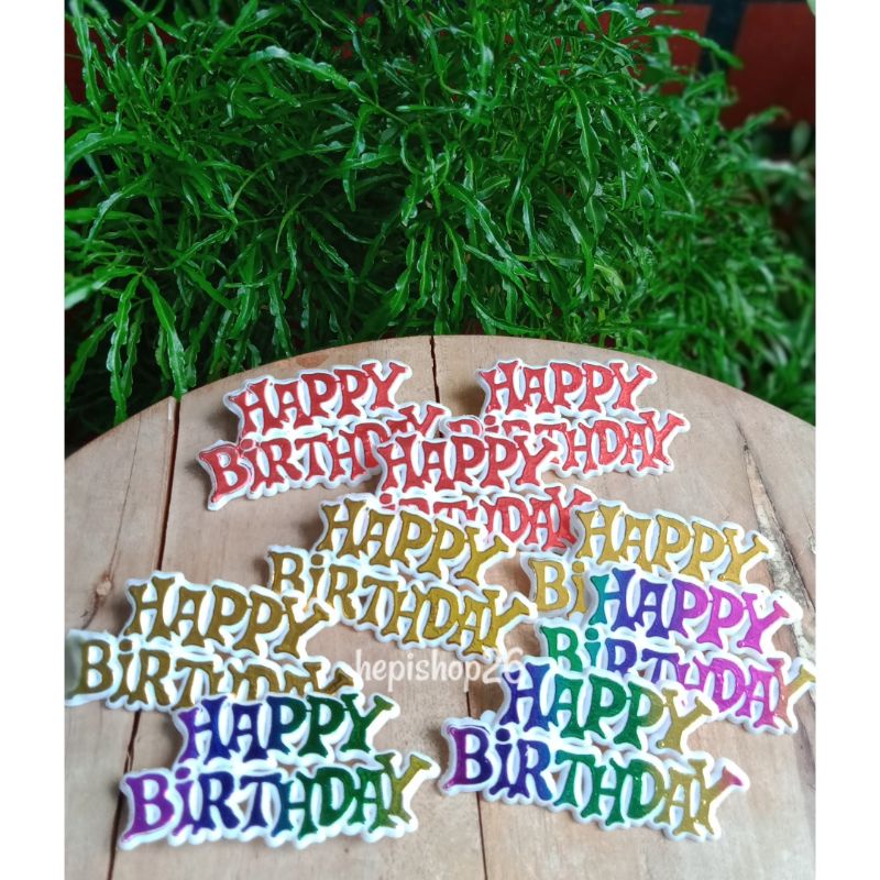 Jual Hiasan Kue Tulisan HBD tempel Acrilyc | Topper Acrilyc HBD ...