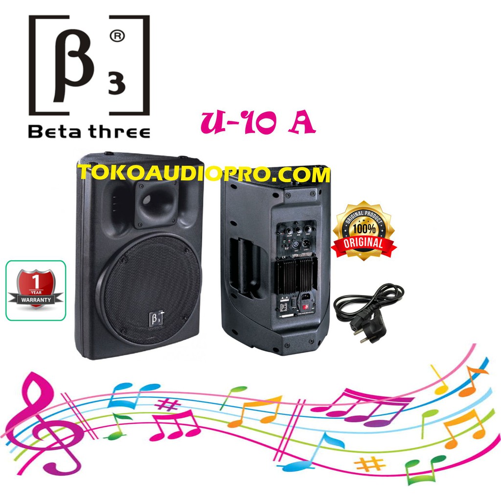Jual Speaker Beta 3 U10A 10 Inch Speaker Aktif Original Beta Three | Shopee Indonesia