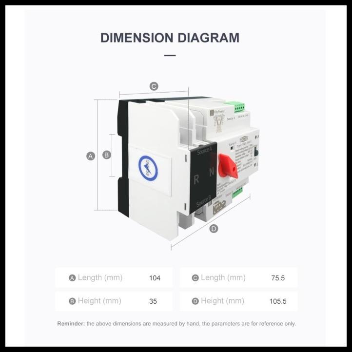 Jual Ats Ac 100A 220V 2P Automatic Transfer Switch Solar Cell Panel ...