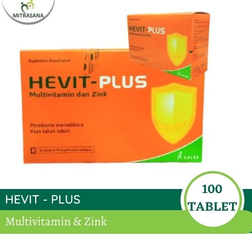 Jual Hevit Plus - Multivitamin C 500 Mg, B1, B6, B12, E dan Zinc ...