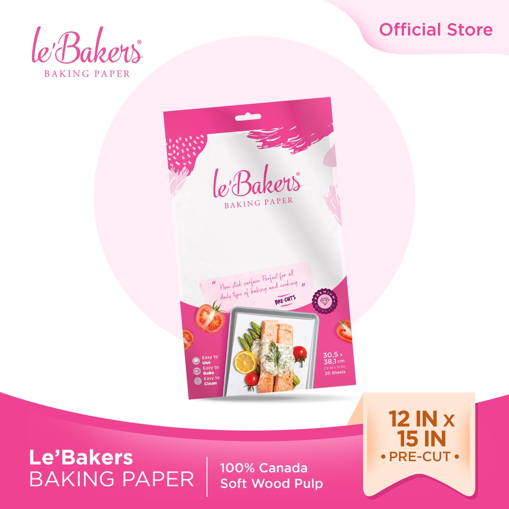 Jual Le'Bakers Baking Paper Pre-Cut 12 x 15 Inch | Shopee Indonesia