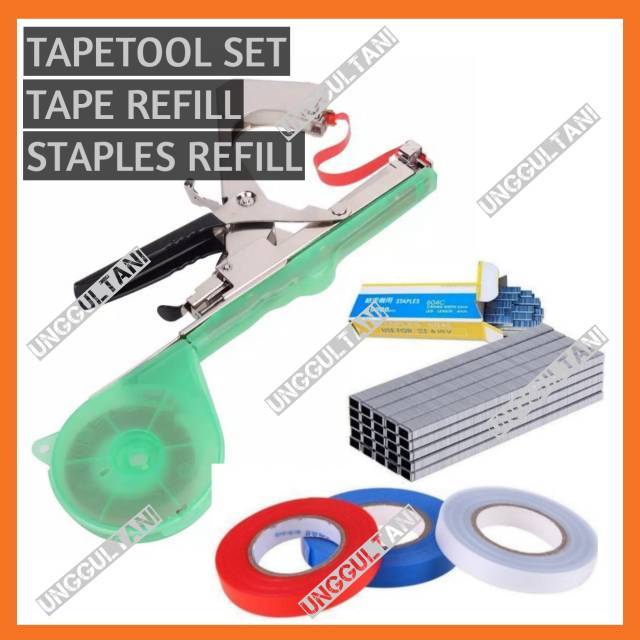Jual Paket Tape Tool Tapetool set Alat pengikat lanjaran batang tanaman ...