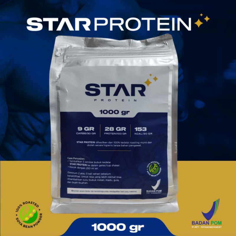 Jual STAR PROTEIN - Whey Protein Bubuk Kedelai - 1000 Gram | Shopee ...