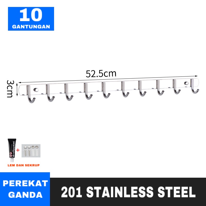 Jual Dejavu Gantungan Hanger Kamar Mandi Tempel Dinding Hook Rak ...