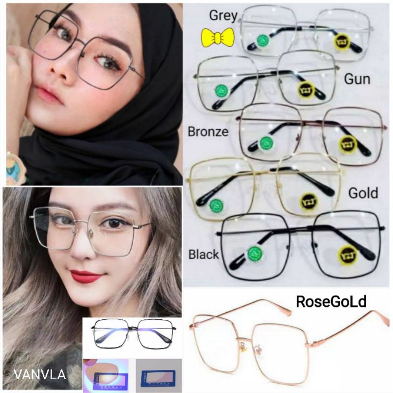 Jual KACAMATA KOTAK FRAME BESI RETRO VINTAGE | Shopee Indonesia