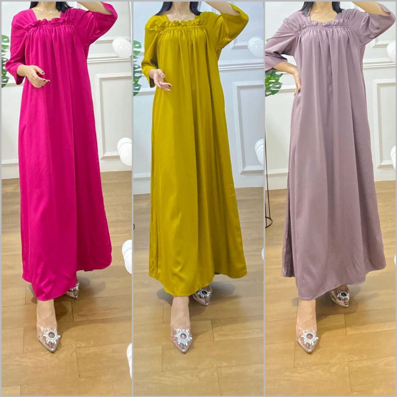 Jual BISA COD GALERIAZKIYA DASTER PAULA / LONG DRESS KOREA / HOMEDRESS ...