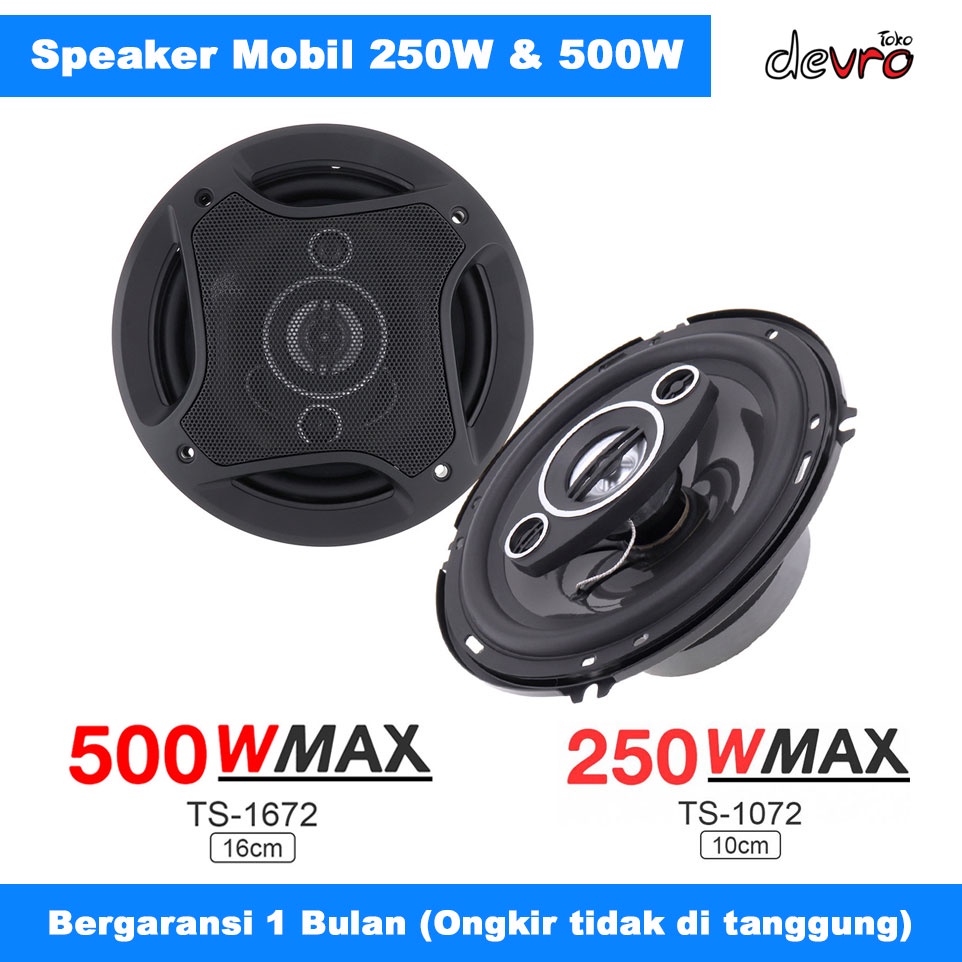 Jual Speaker Coaxial Speaker Mobil 6 Inch 500W - 5 Inch 350W dan 4 Inch ...