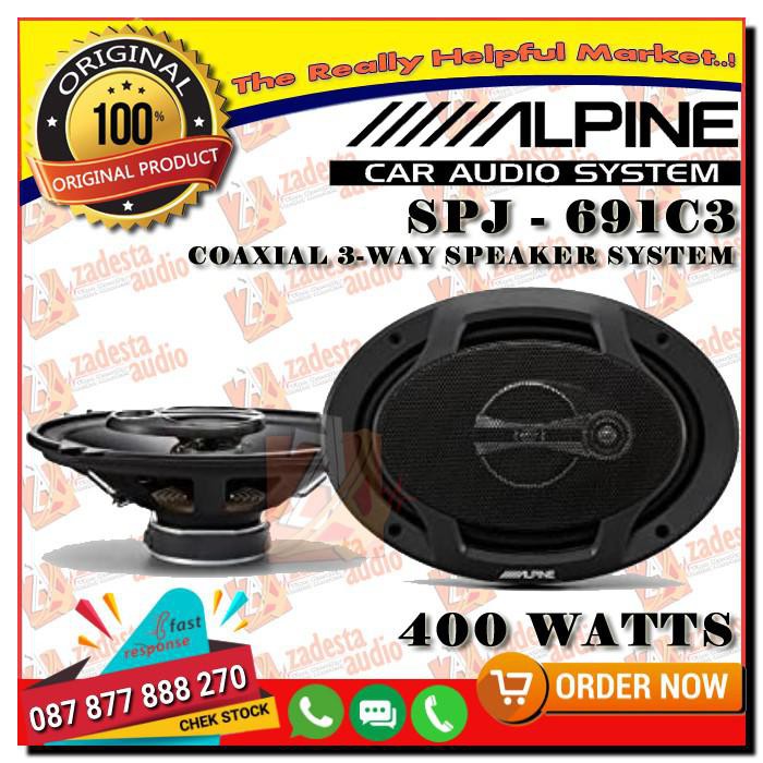 Jual Best Sale Speaker Coaxial Alpine Spj 691C3 / Oval Coaxial Speaker ...