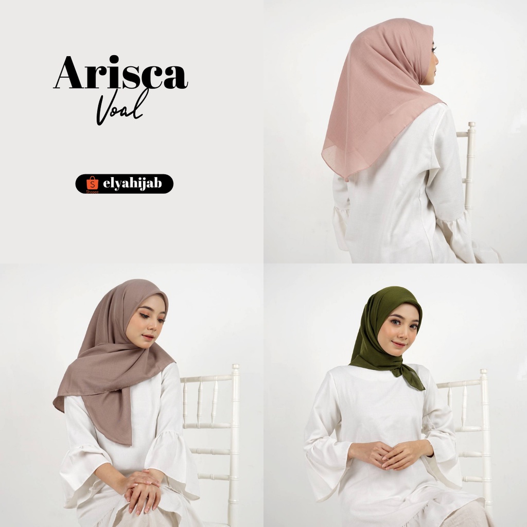 Jual Arisca Voal / Square Voal Premium / Hijab Oval / Hijab Dua Sisi ...