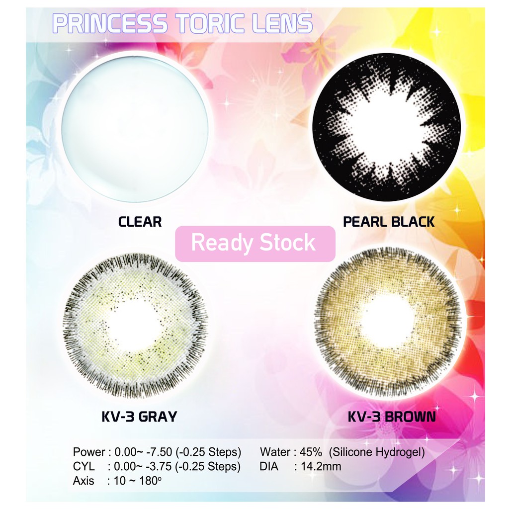 Jual (READY) Softlens Silinder Toric Warna & Bening | Astigmatism ...