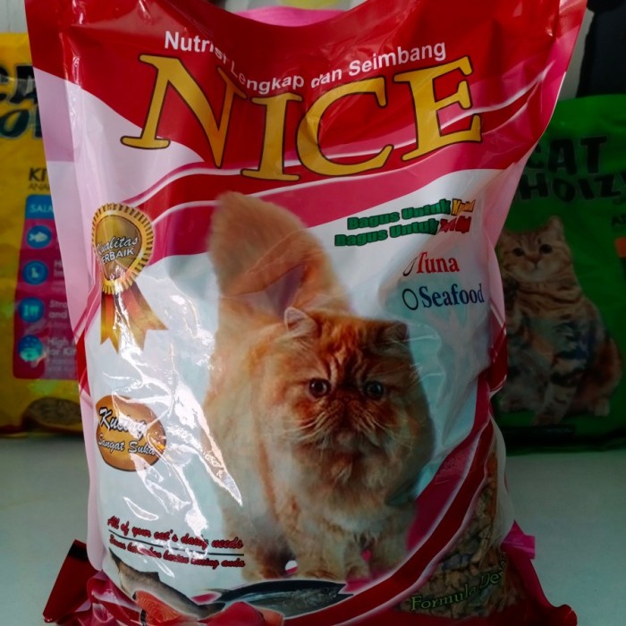 Jual Makanan Kucing Cat Food Nice Ikan (Seafood) 1 Kg | Shopee Indonesia