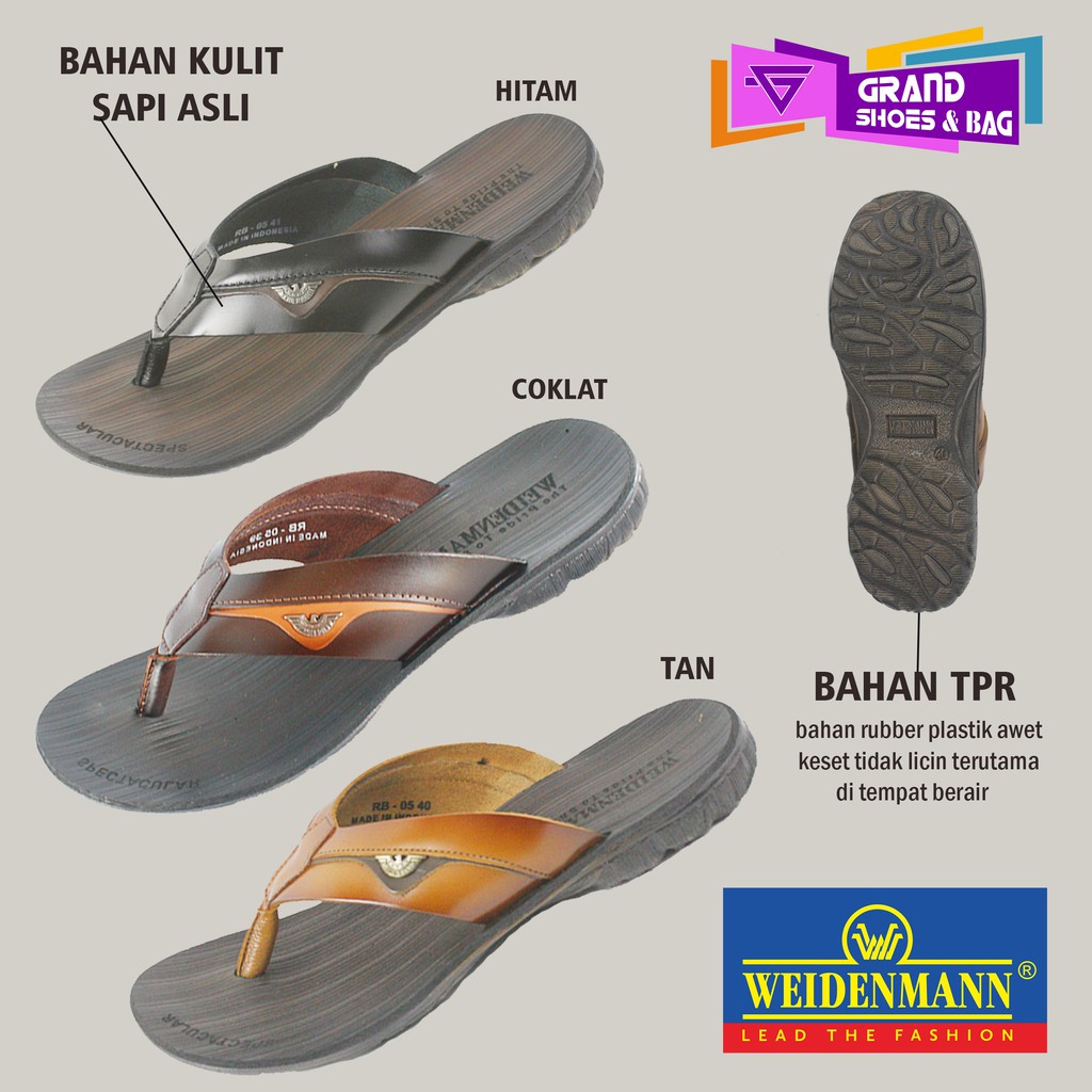 Jual Sandal Weidenmann Sandal Kulit Pria Original Asli Dewasa Murah ...