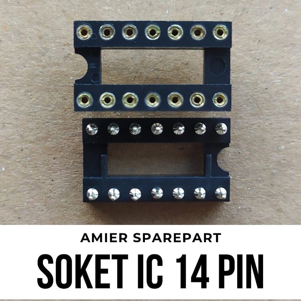 Jual Soket IC Kaki 14 Round Hole 14 Pin Lubang bulat | Shopee Indonesia